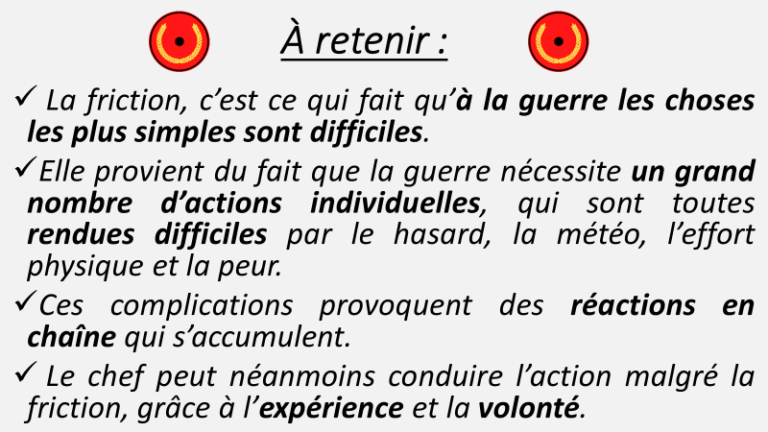 La friction chez ClausewitzLes armes et la toge